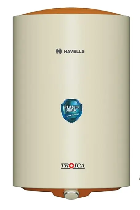 Havells Troica 25 Litre Vertical Storage Water Heater 4 star Geyser White Grey ivory brown